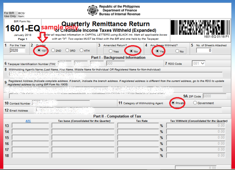 How to file BIR FORM 1601-EQ | フィリピンお得情報 まとめサイト