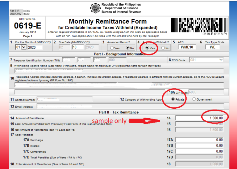 How to file BIR FORM 0619-E | フィリピンお得情報 まとめサイト